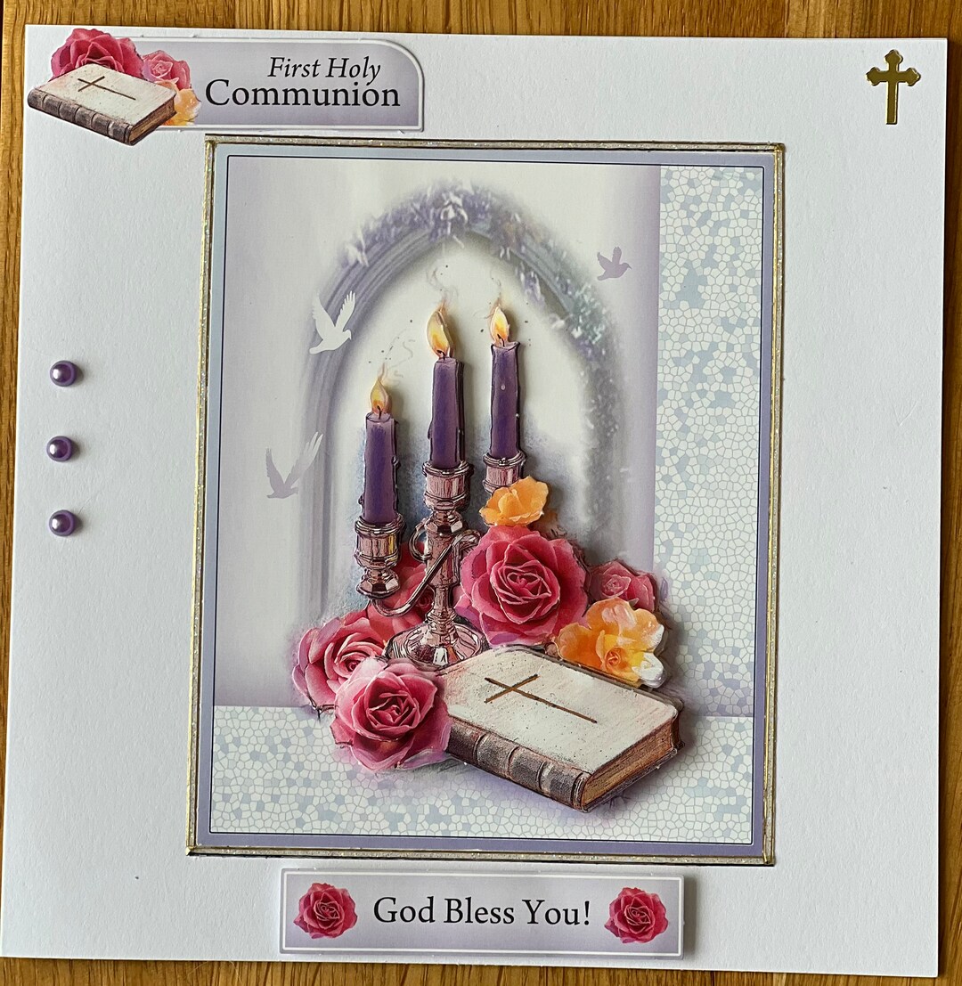 Handmade 3D 1st Holy Communion Card - Etsy
