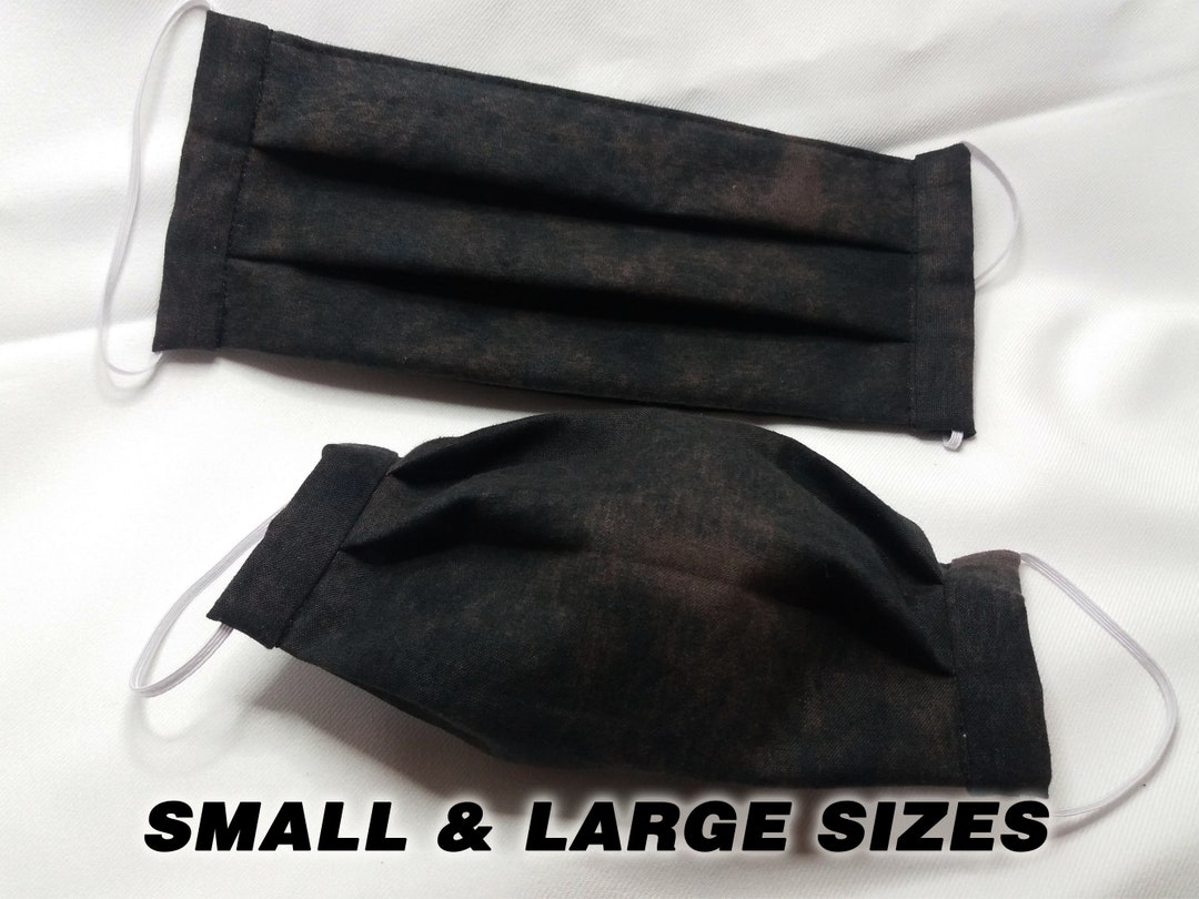 Distressed Black Face Mask | Worn Leather Look | Washable Nose Wire ...