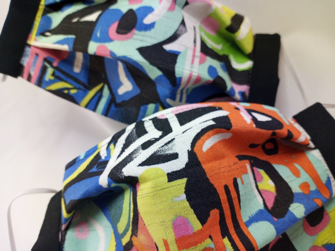 Graffiti Face Mask | Cool Summer Spring Mask | Washable Filter Pocket ...