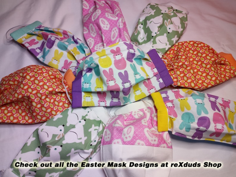 Easter Egg Mask Happy Easter Face Mask With Nose Wire and - Etsy