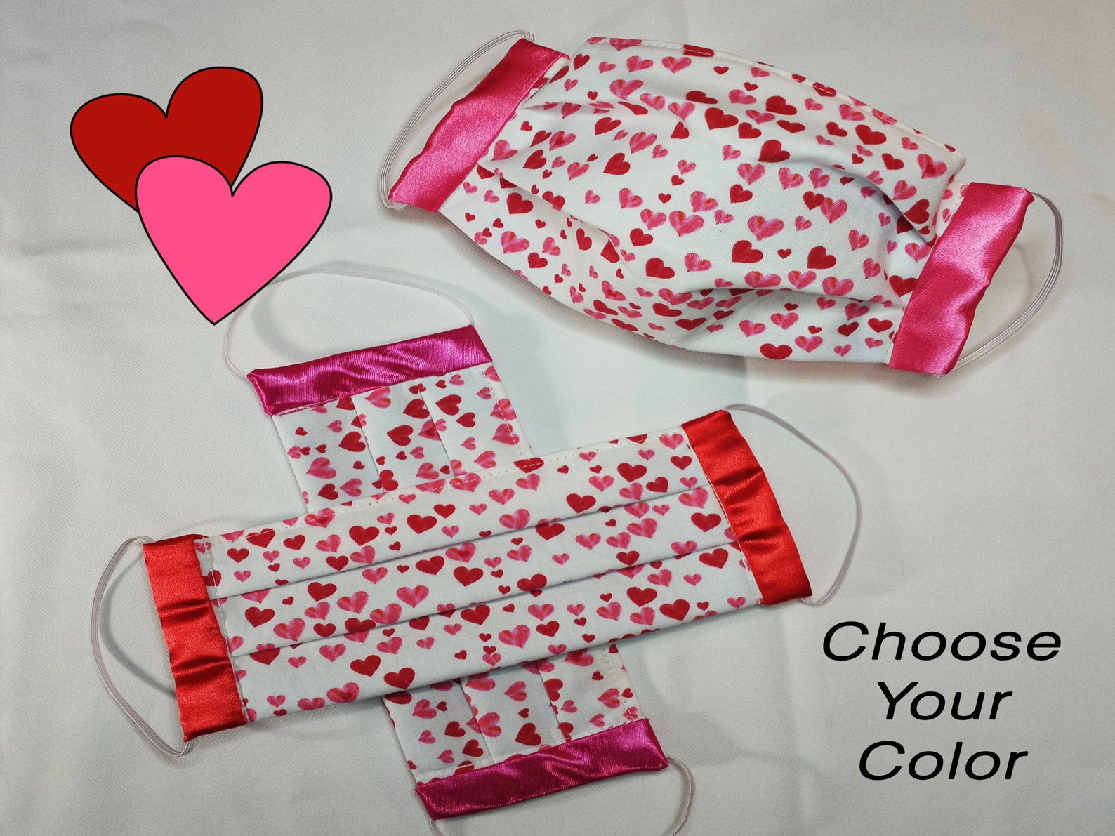Valentines Day Mask With Nose Wire | Cute Hearts Face Mask | Valentines ...