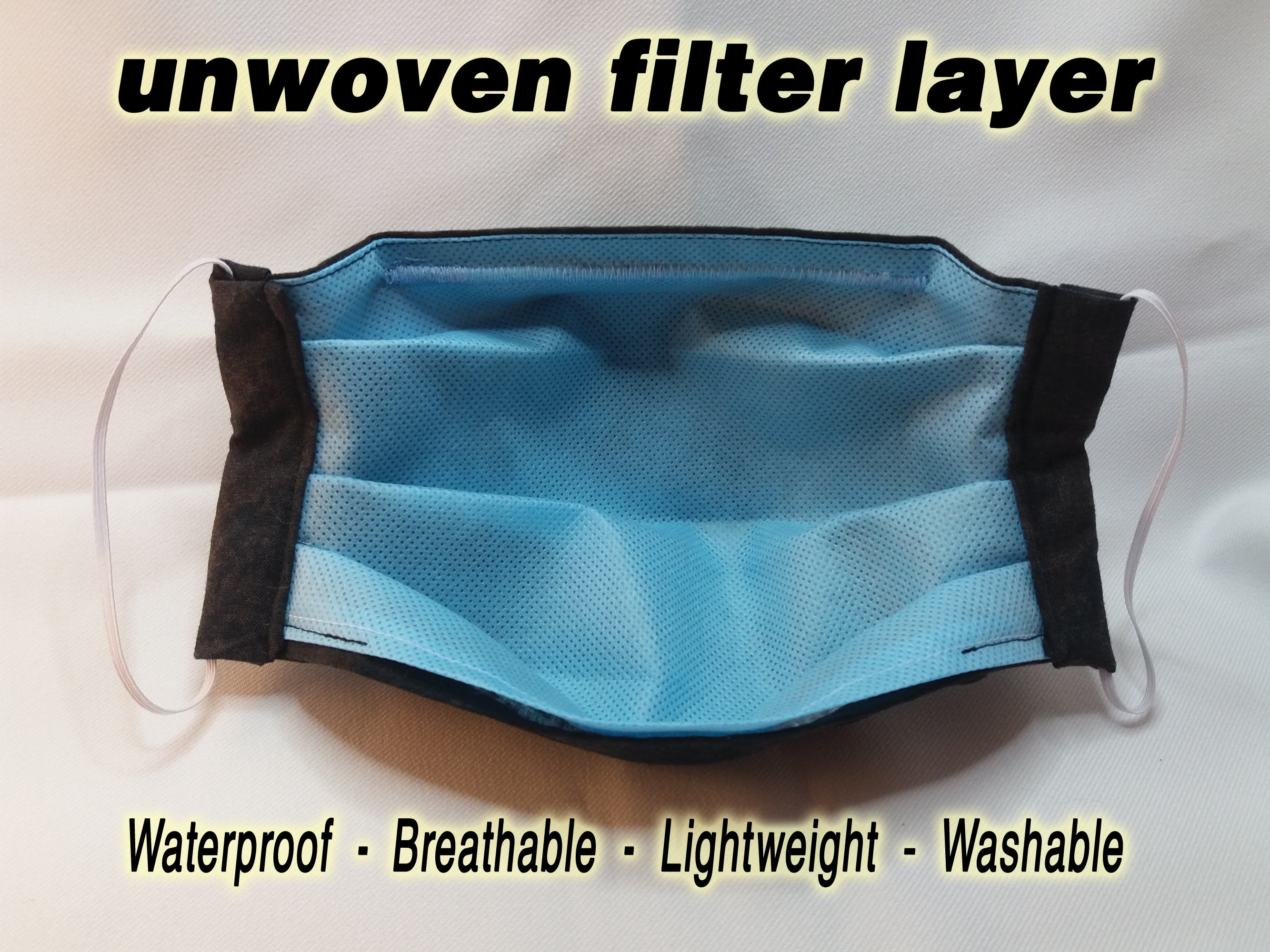 Distressed Black Face Mask Worn Leather Look Washable Nose - Etsy