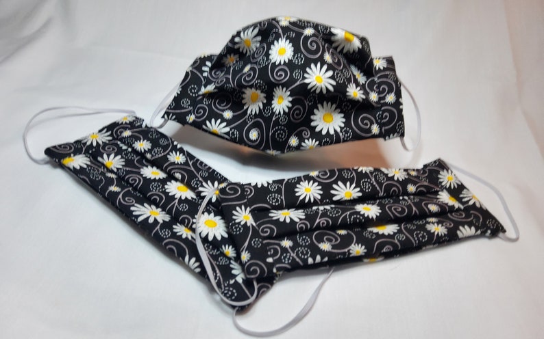 Daisy Face Mask Flower Face Mask | Washable Filter Pocket Nose Wire | 2 ...