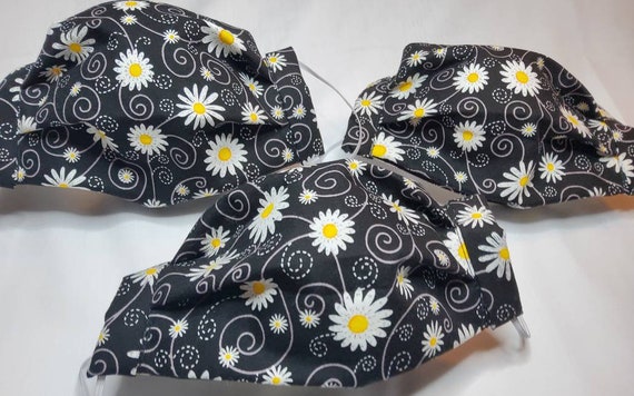 Daisy Face Mask Flower Face Mask Washable Filter Pocket Nose | Etsy