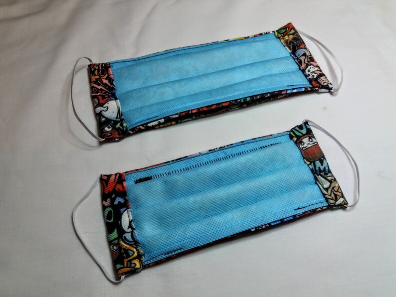 Graffiti Face Mask Washable Reusable Nose Wire Filter Pocket | Etsy