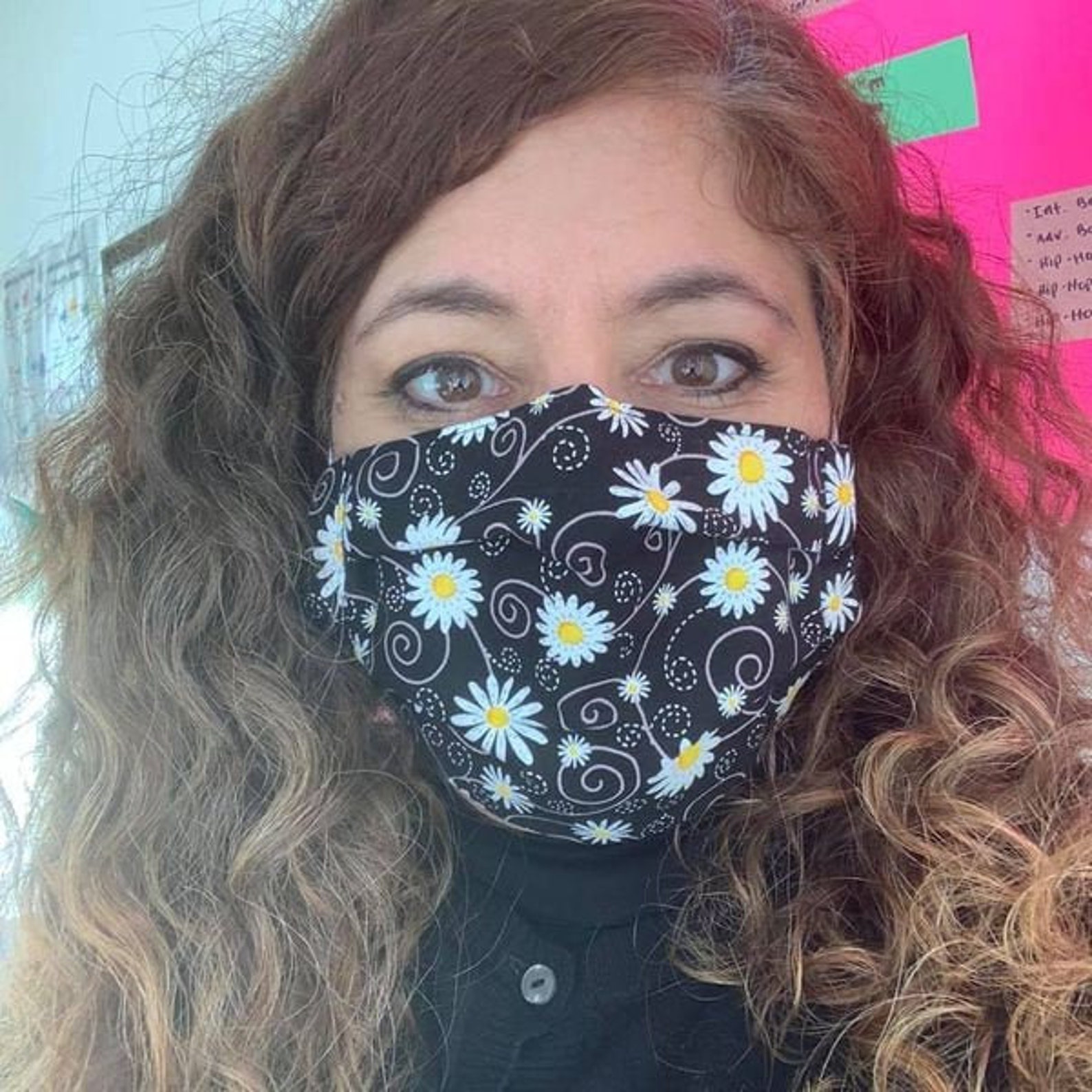 Daisy Face Mask Flower Face Mask Washable Filter Pocket Nose - Etsy