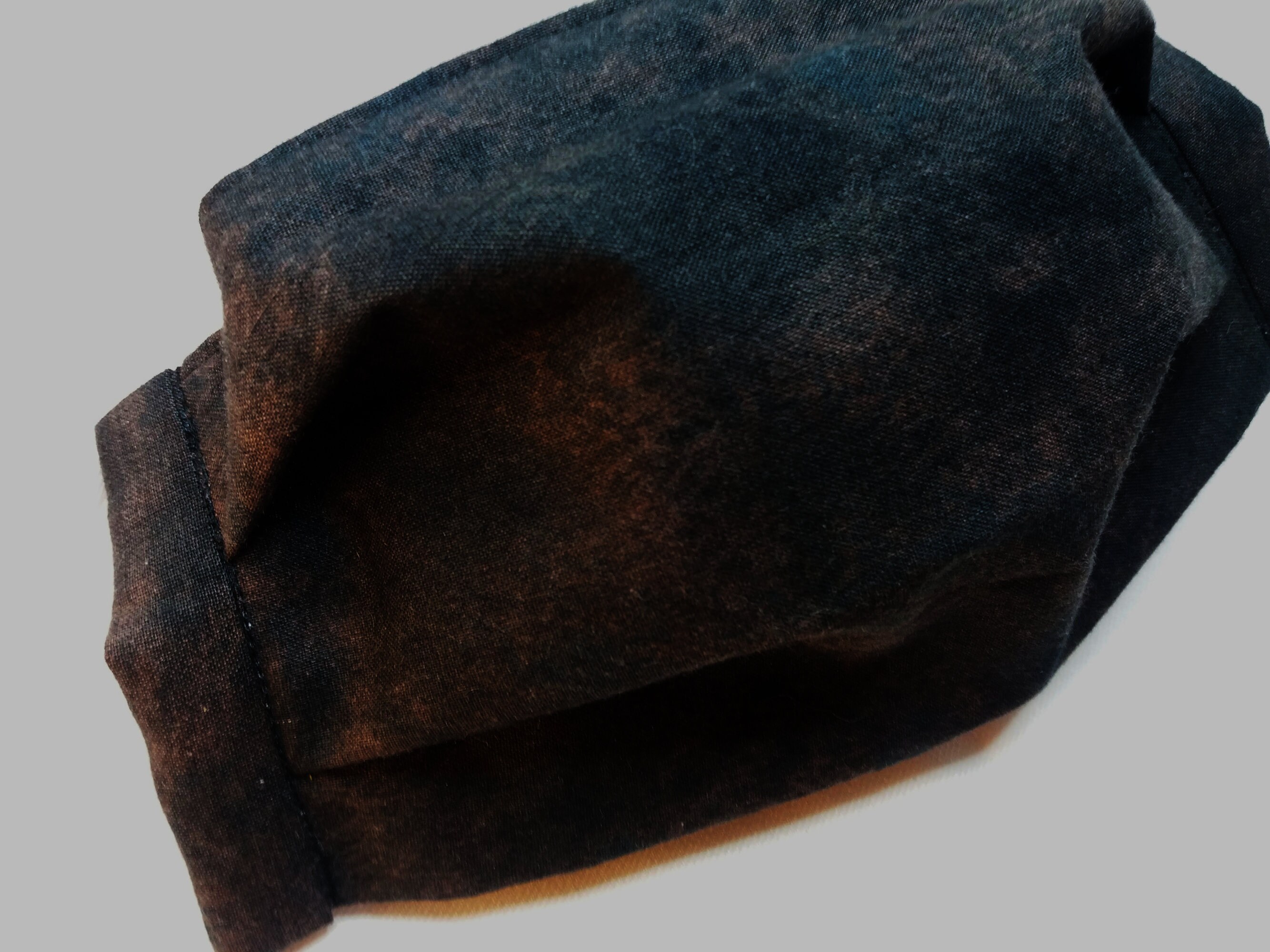 Distressed Black Face Mask Worn Leather Look Washable Nose - Etsy