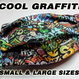 Graffiti Face Mask | Washable Reusable Nose Wire Filter Pocket | 2 ...