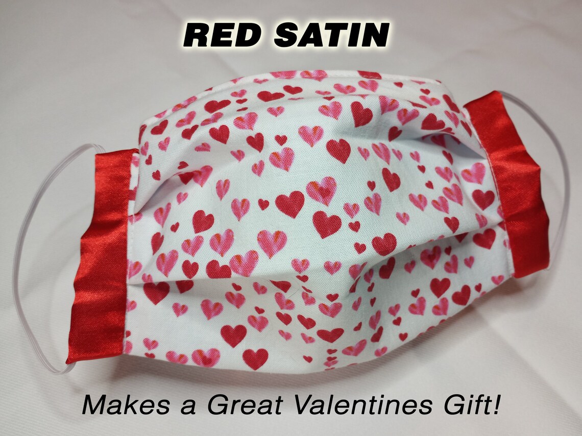 Valentines Day Mask With Nose Wire | Cute Hearts Face Mask | Valentines ...