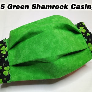 St Patrick's Day Shamrock Face Masks With Nose Wire | Irish Black Green ...