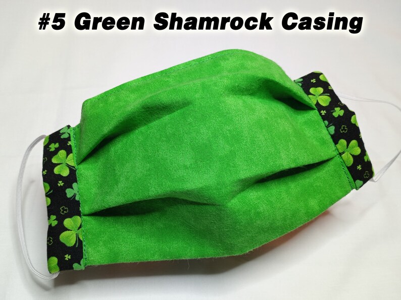 St Patrick's Day Shamrock Face Masks With Nose Wire - Etsy