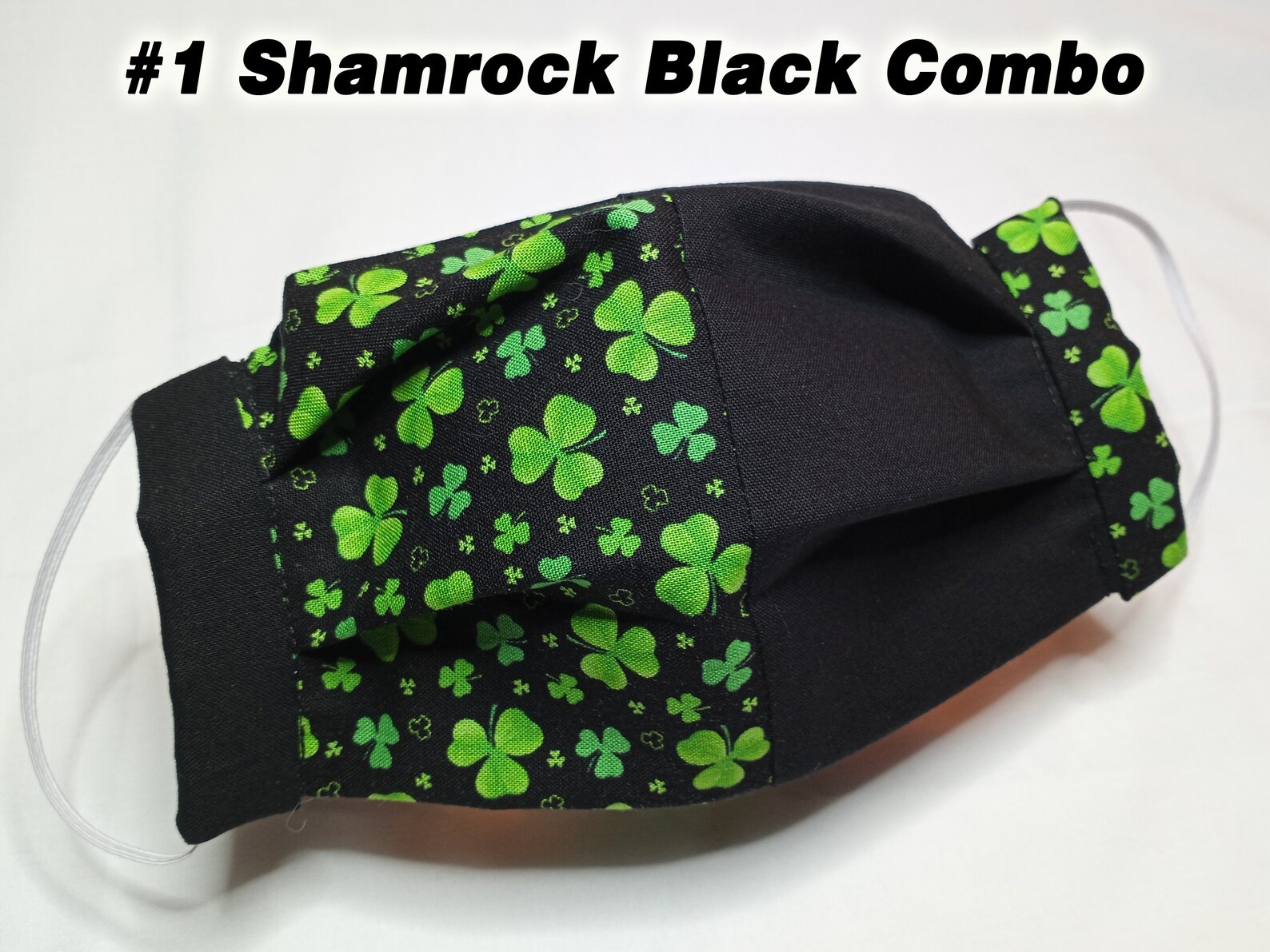 St Patrick's Day Shamrock Face Masks With Nose Wire | Etsy