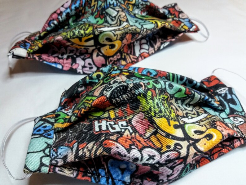 Graffiti Face Mask Washable Reusable Nose Wire Filter Pocket | Etsy