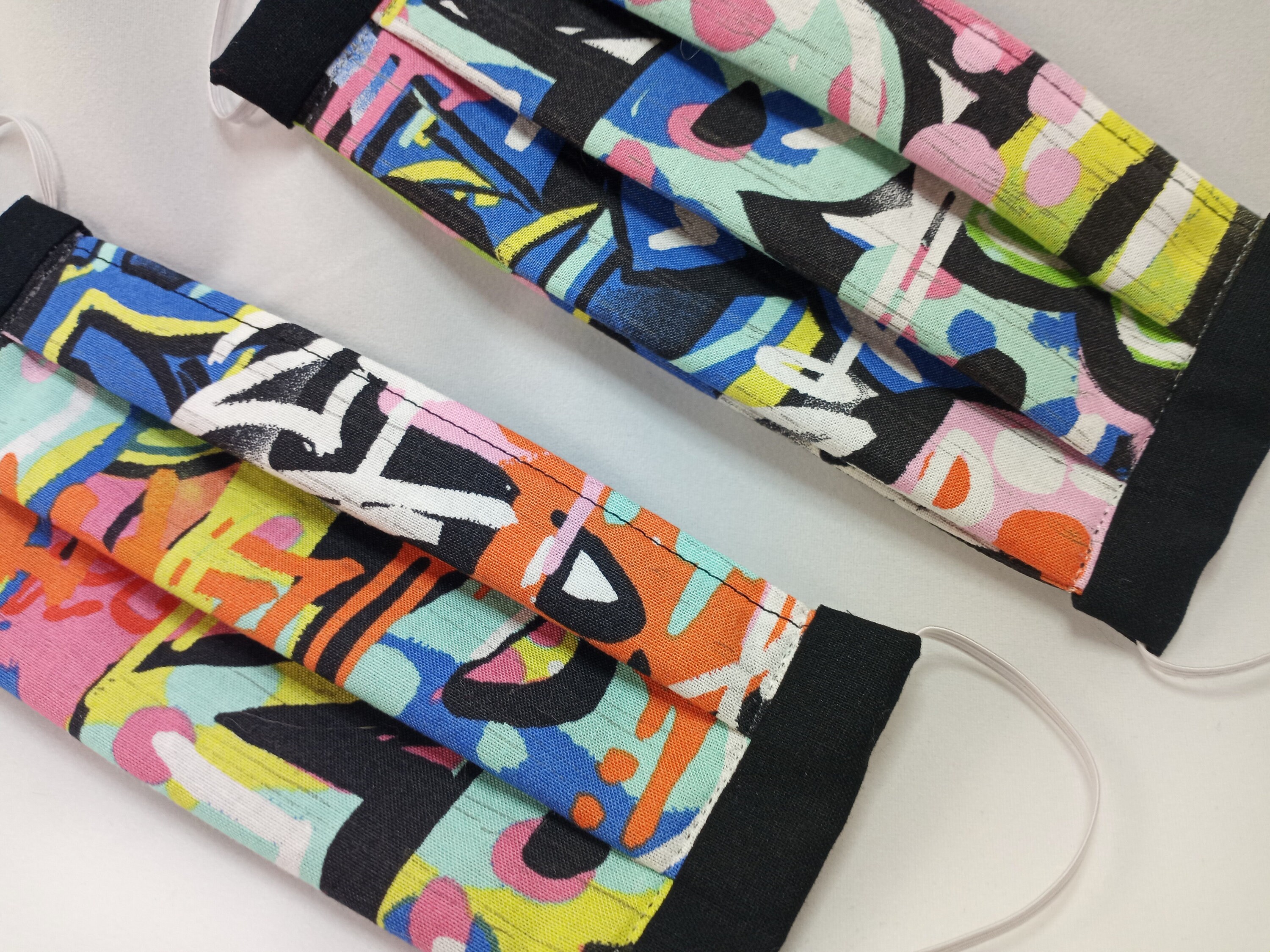 Graffiti Face Mask | Cool Summer Spring Mask | Washable Filter Pocket ...