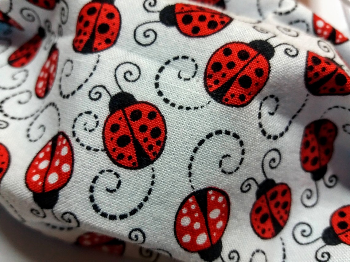 Ladybug Face Mask Washable Filter Pocket Nose Wire Elastic - Etsy