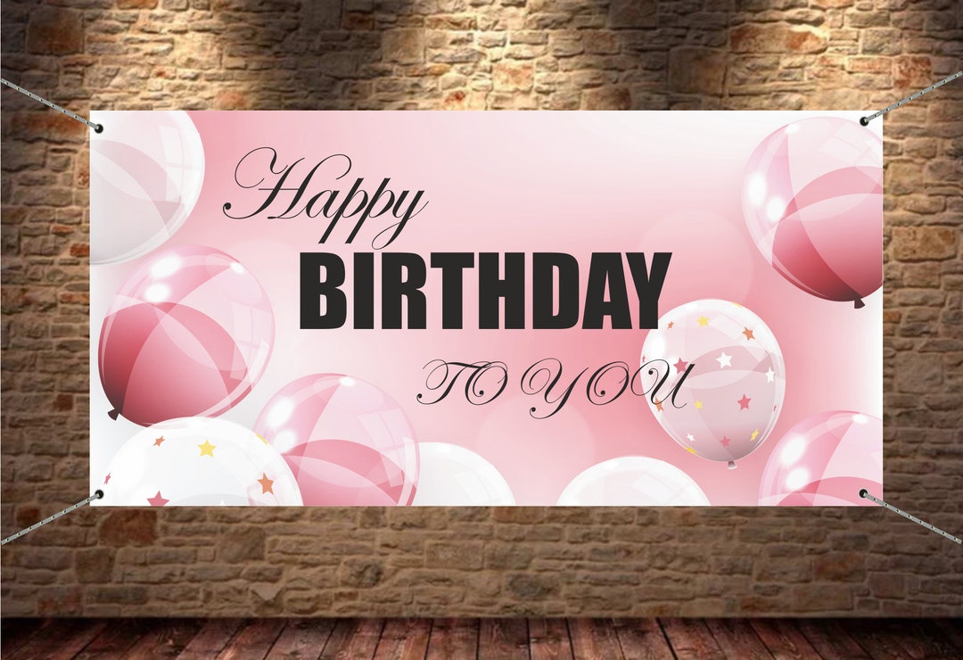 Personalised PVC Birthday Banner for Use Indoors and Outdoors ...
