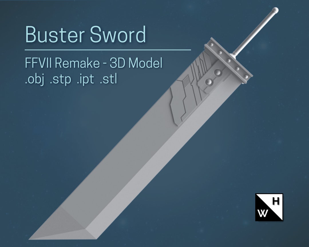 Final Fantasy VII Remake Buster Sword 3D Model - Etsy