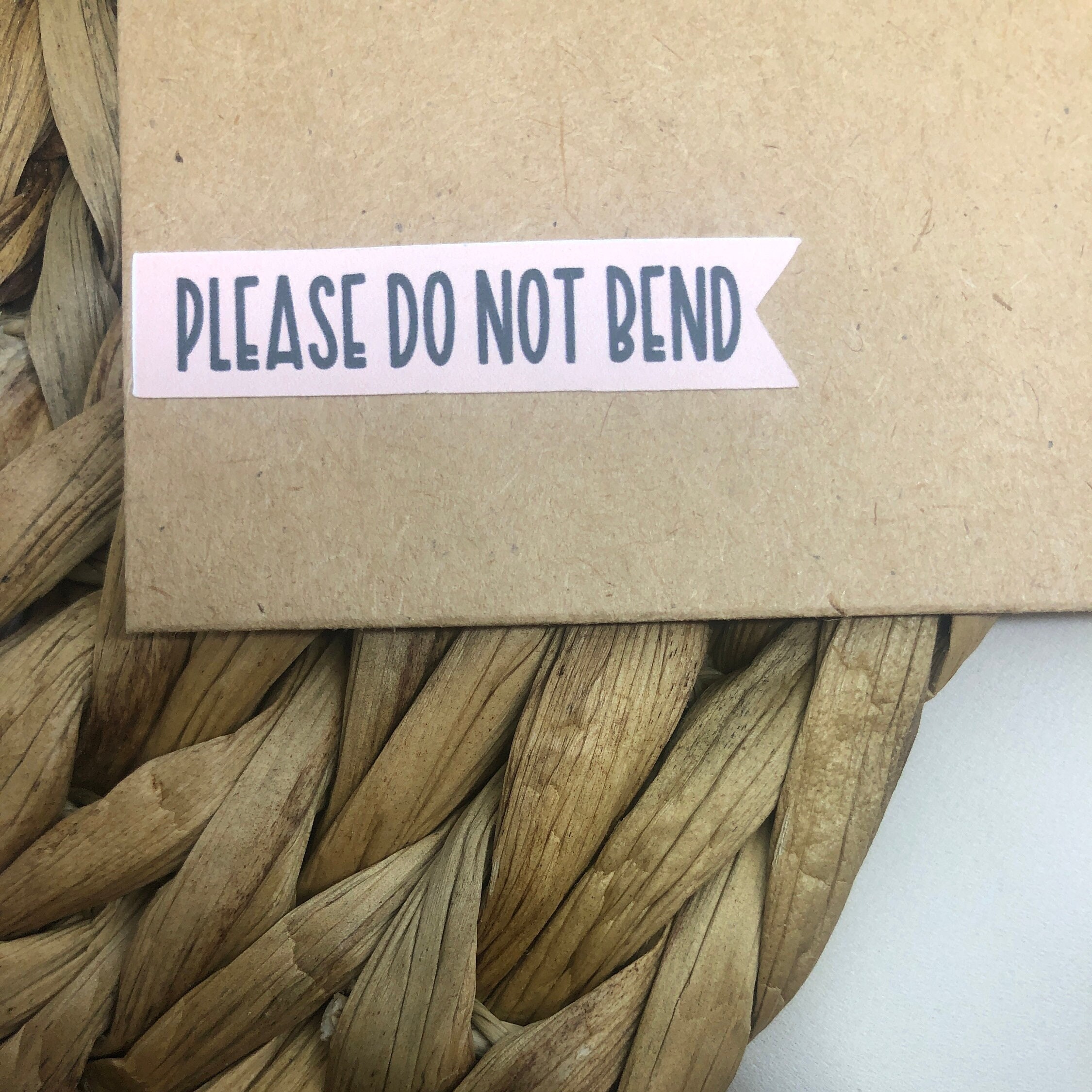 Please Do Not Bend Matte Mailing Packaging Sticker Cute | Etsy