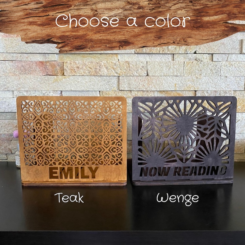 Book Nook Reading Valet, Personalized TBR Book Stand, Book Rest for ...