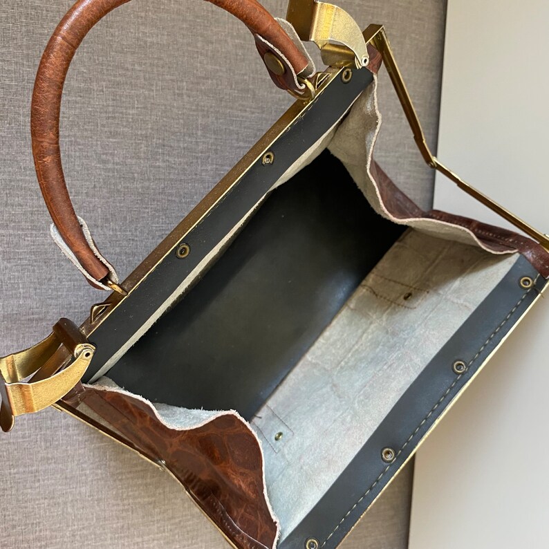 Antique Exotic Leather Vintage Bag Doctor Style Old Handbag - Etsy