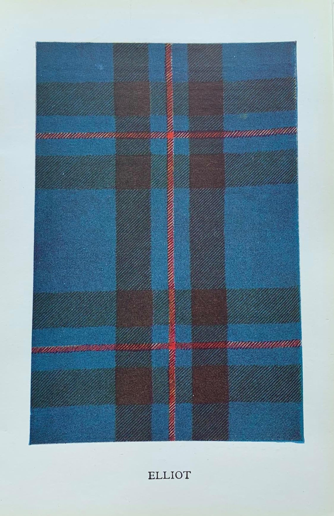 ELLIOT 1949 Original Vintage Print From the Clans and Tartans | Etsy