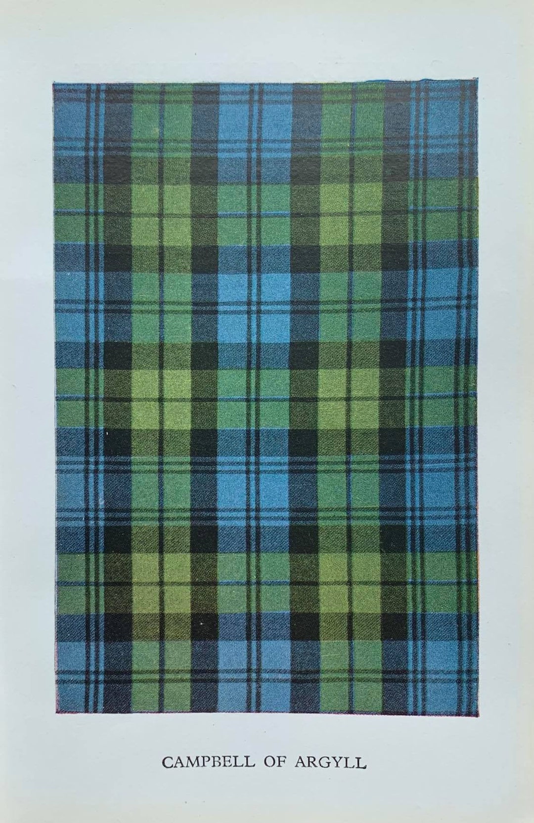 CAMPBELL OF ARGYLL 1949 Original Vintage Print From the Clans and ...