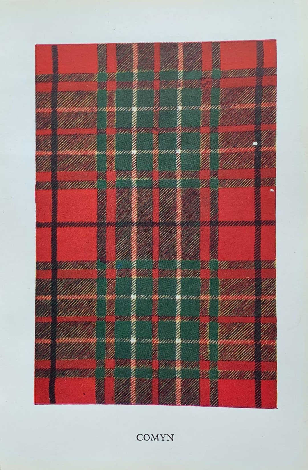 COMYN OR CUMIN 1949 Stampa vintage originale da The Clans and Tartans ...