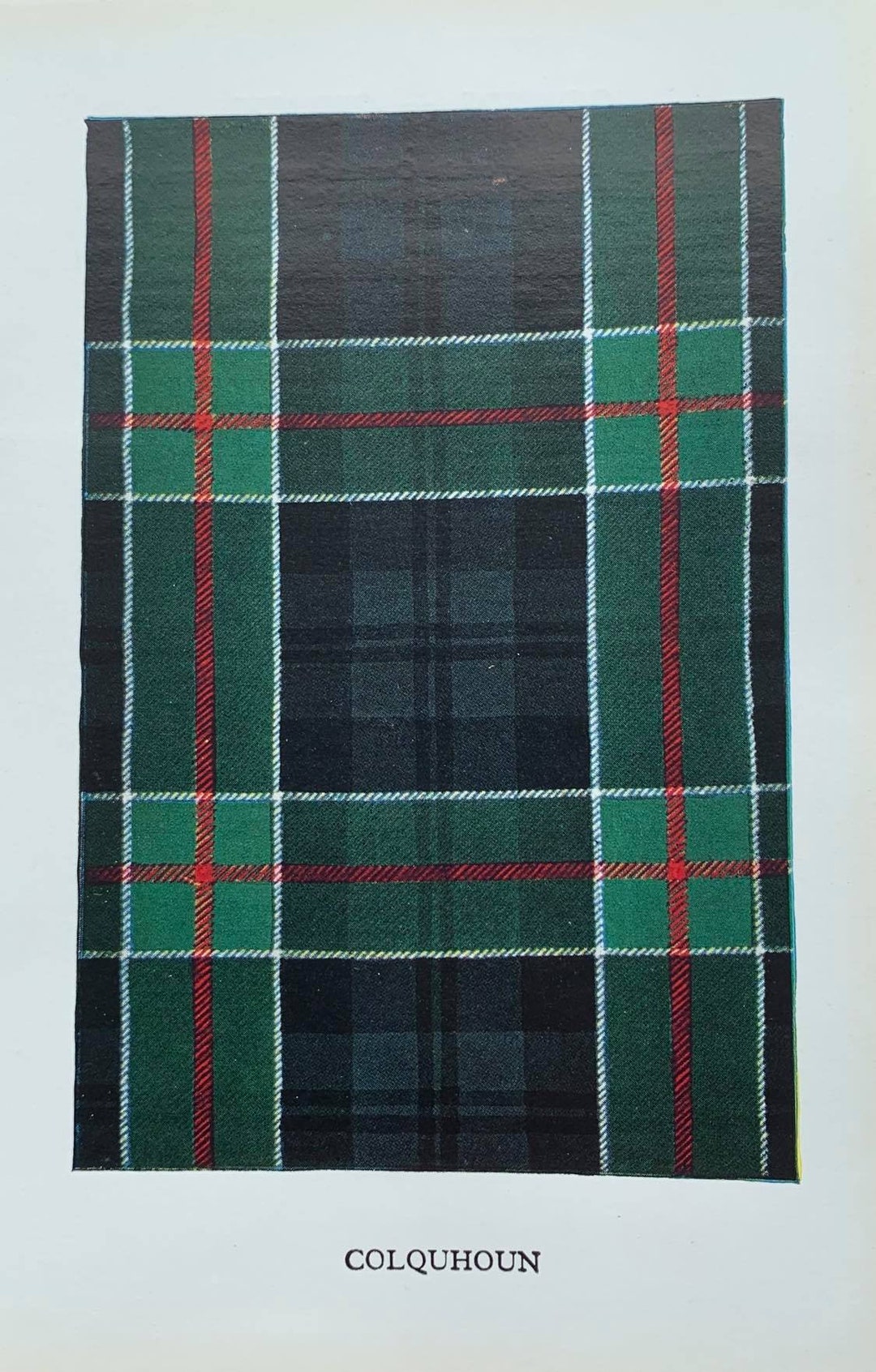 COLQUHOUN 1949 Original Vintage Print From the Clans and Tartans of ...