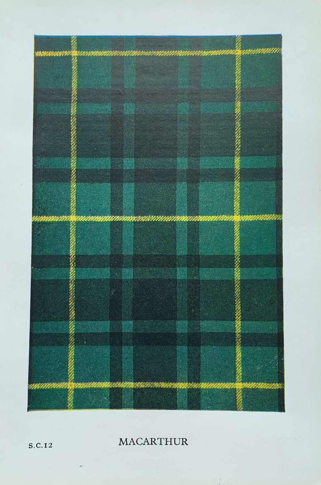 MACARTHUR 1949 Original Vintage Print From the Clans and Tartans of ...