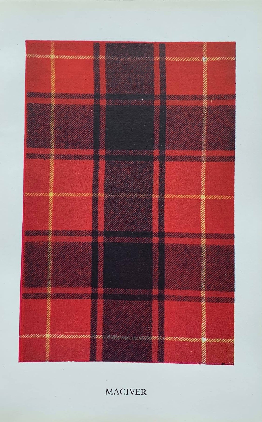 MACIVER 1949 Original Vintage Print From the Clans and Tartans of ...