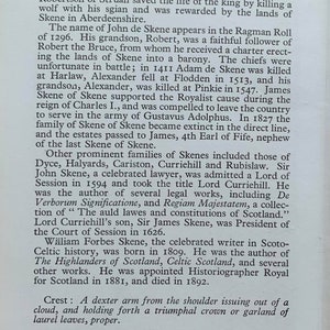 SKENE 1949 Original Vintage Print From the Clans and Tartans of ...
