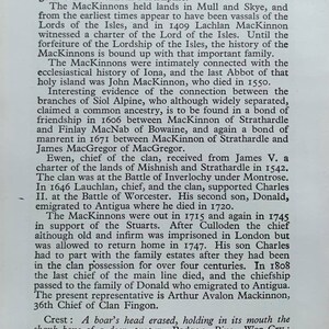 MACKINNON 1949 Original Vintage Print From the Clans and Tartans of ...