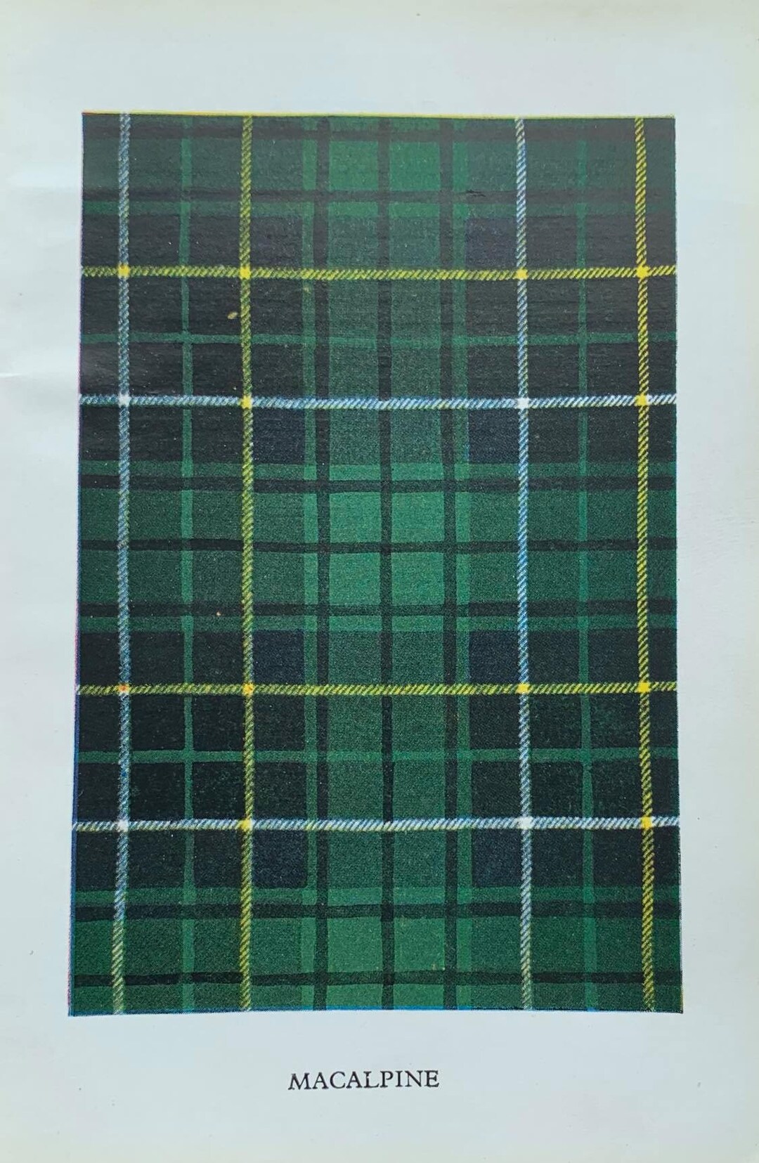 MACALPINE 1949 Original Vintage Print From the Clans and Tartans of ...