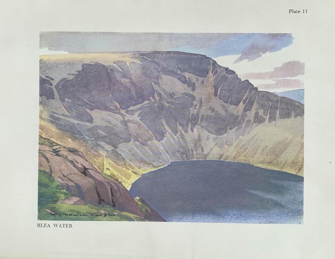 1960 Original Vintage Plate 'blea Water' Illustrated - Etsy