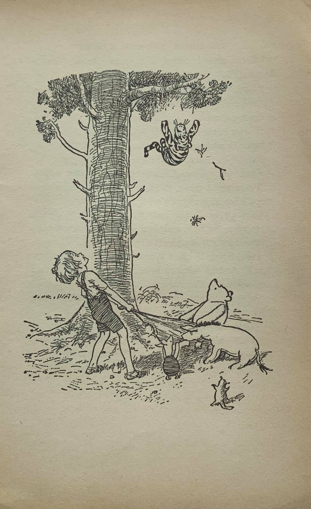 1965 Vintage 'the House at Pooh Corner' Original Black and White Print ...