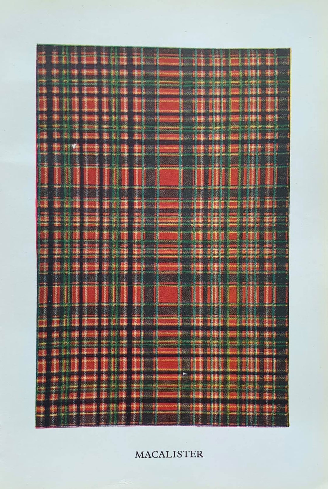 MACALISTER 1949 Original Vintage Print From the Clans and - Etsy
