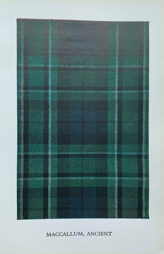 MACCALLUM 1949 Original Vintage Print From the Clans and - Etsy