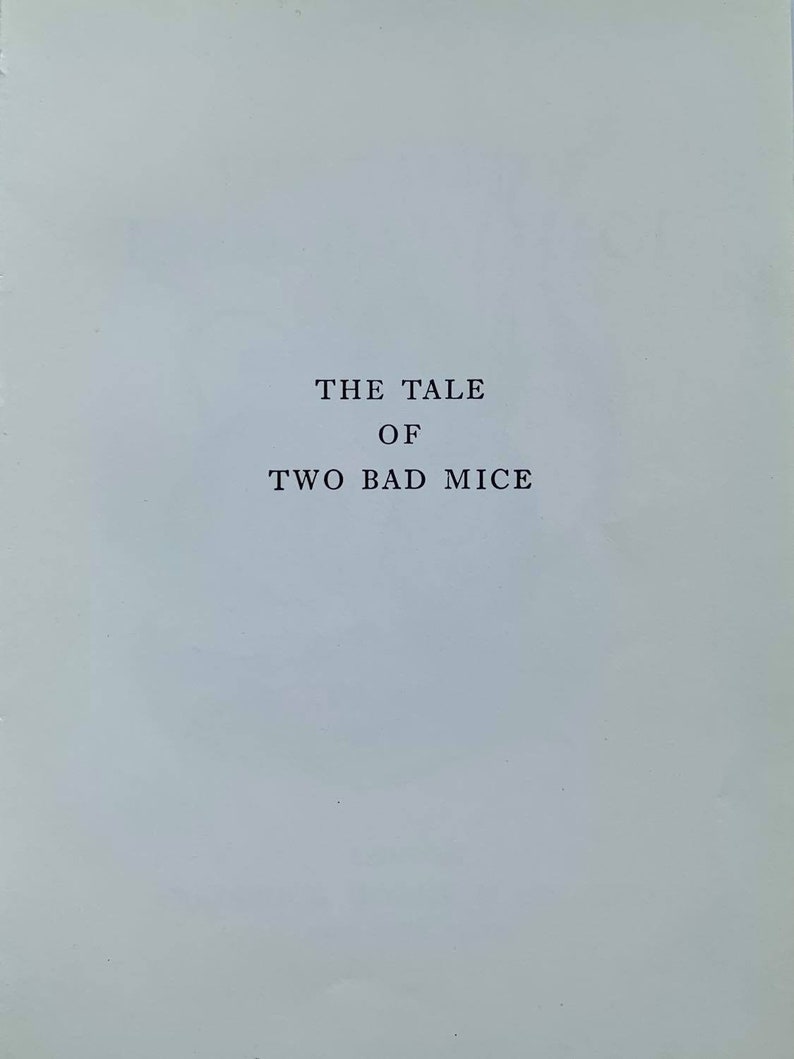 1950's Vintage 'the Tale of Two Bad Mice' - Etsy