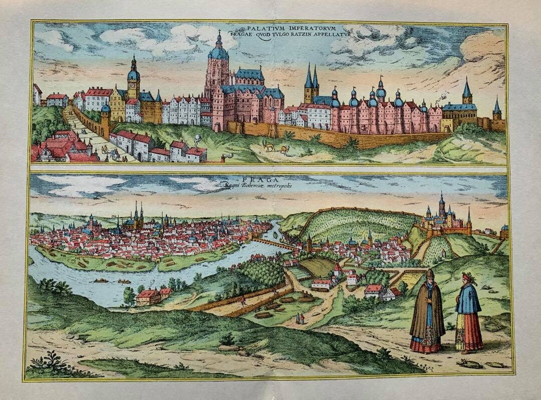 1965 Original Vintage 'prague' Old European Cities 16th Century City ...