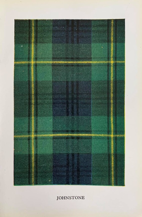 JOHNSTONE 1949 Original Vintage Print From the Clans and | Etsy