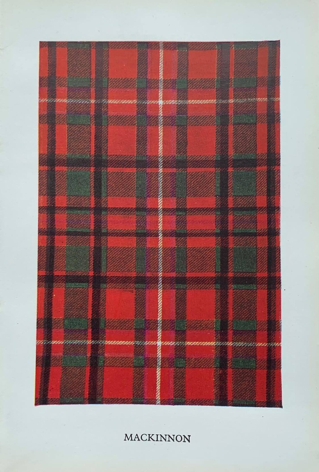MACKINNON 1949 Original Vintage Print From the Clans and Tartans of ...