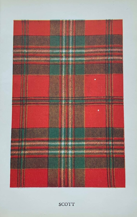 SCOTT 1949 Original Vintage Print from The Clans and Tartans | Etsy