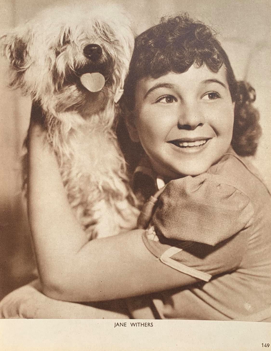 1938 Original Vintage Print of Jane Withers From Stars and Films of ...