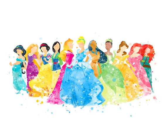 Disney Princess Watercolor