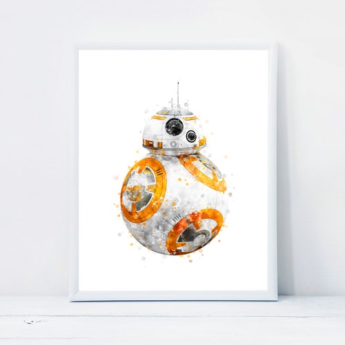 Star Wars R2D2 Watercolor Print R2D2 Movie Wall Art Painting - Etsy