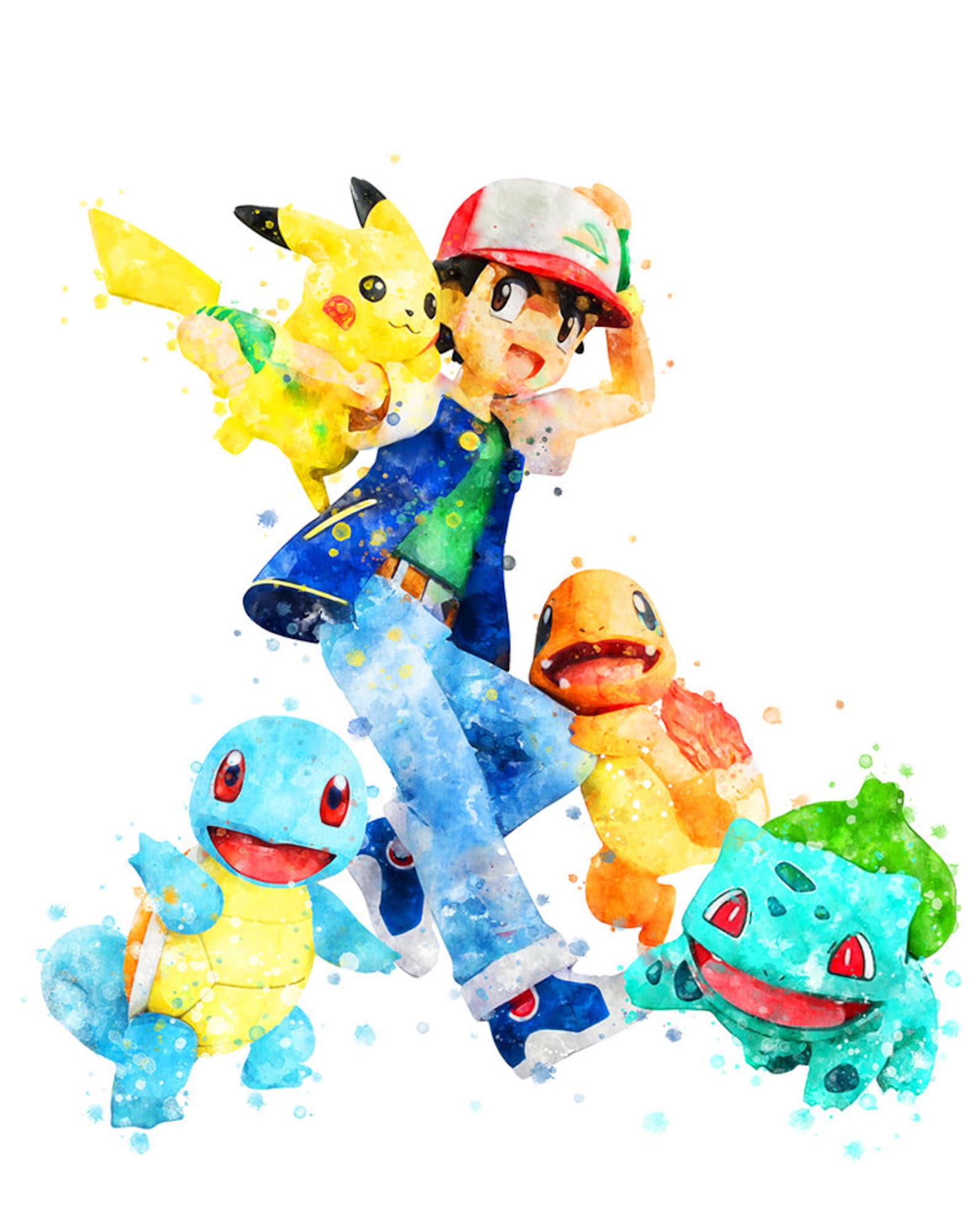 Pokemon Printable Art Pokemon Watercolor Nursery Decor Pokemon Print ...