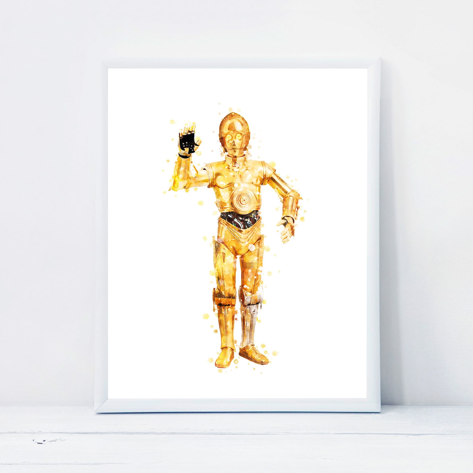 Star Wars C-3PO Watercolor Printables Star Wars Poster C-3PO | Etsy