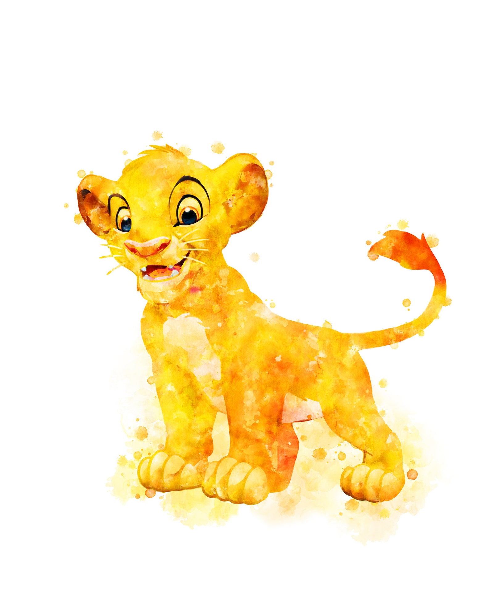 Lion King Simba Print Lion King Simba Watercolor Poster Simba - Etsy