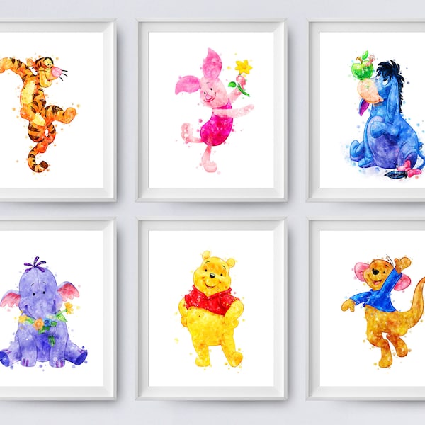 Watercolor Winnie the Pooh Decor - Etsy