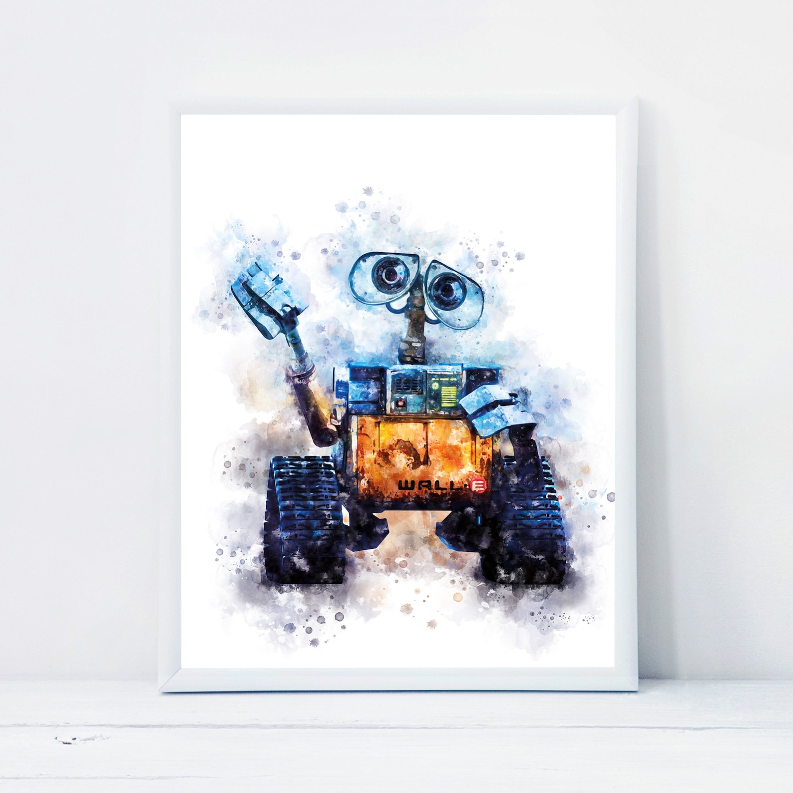 Wall-e Art Print Wall E Eve Watercolor Printable Art Wall-e - Etsy